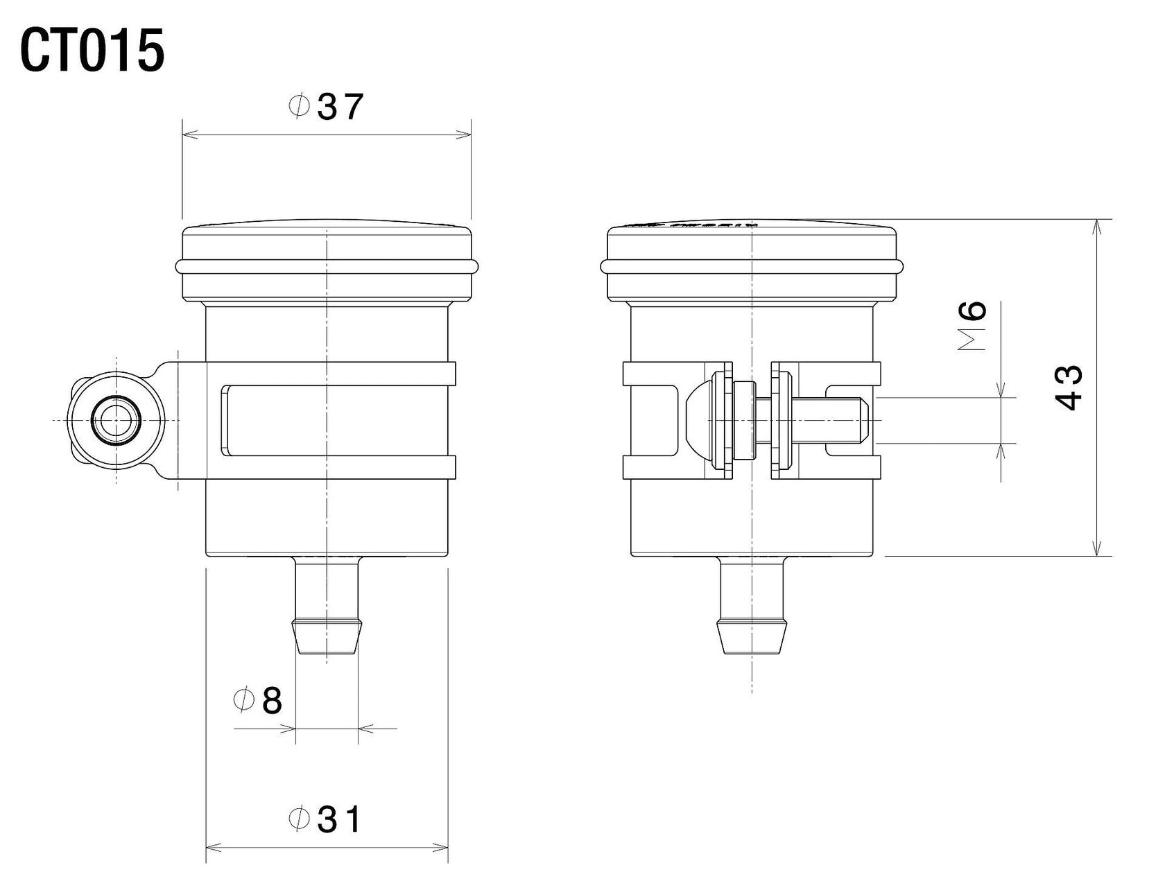 Rear Brake Fluid Tanks : CT015 – rizoma Japan